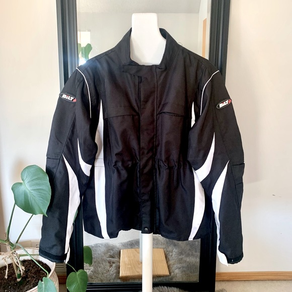 Bilt | Jackets & Coats | Bilt Black White Motorcycle Jacket | Poshmark